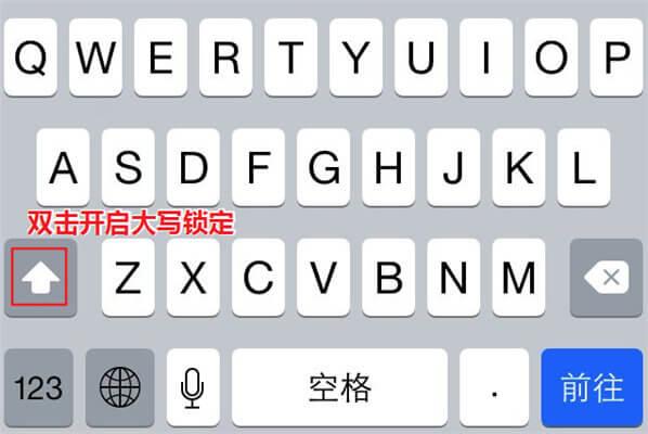 iphone键盘大写锁定图标