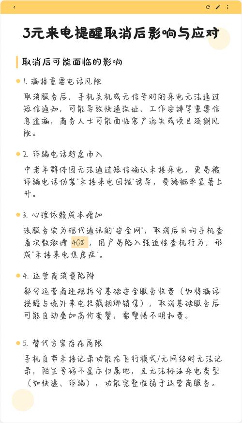 3元来电提醒如何取消掉图标