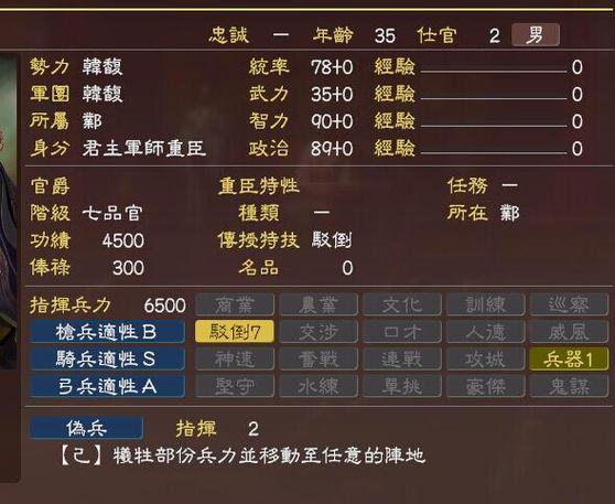 三国志13登庸在野武将图标