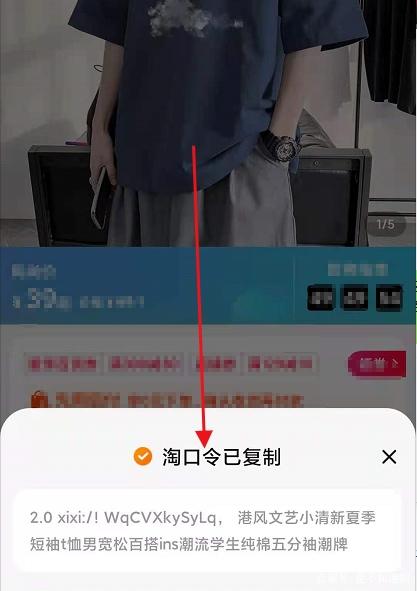 自动复制淘口令代码截图
