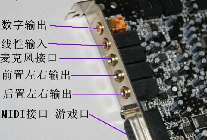 内置声卡后面怎么插耳机和话筒截图