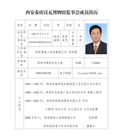 詹文礼个人简历图标