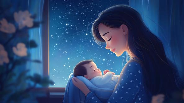 妈妈哄宝宝睡觉图标