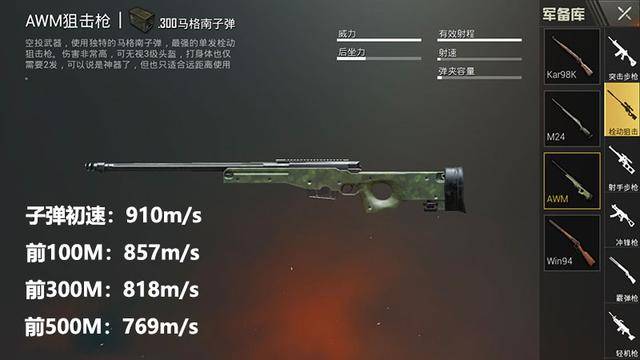和平精英枪械子弹初速图标