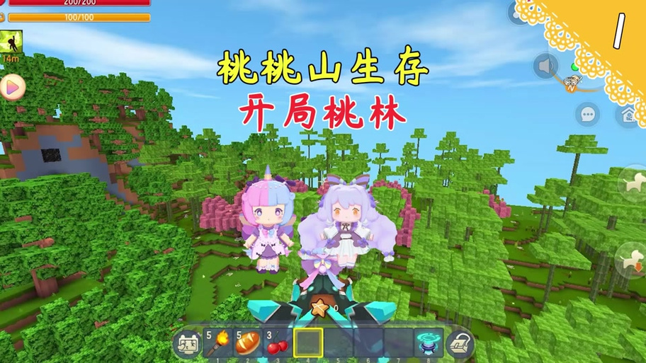 迷你世界桃子双人生存