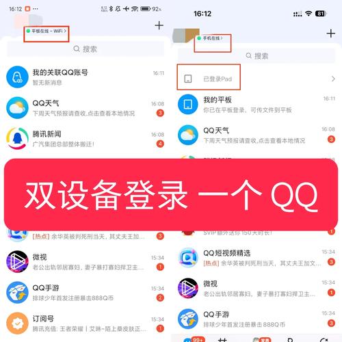 两个手机共用一个QQ号图标