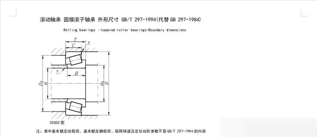 轴承内径外径对照表图标