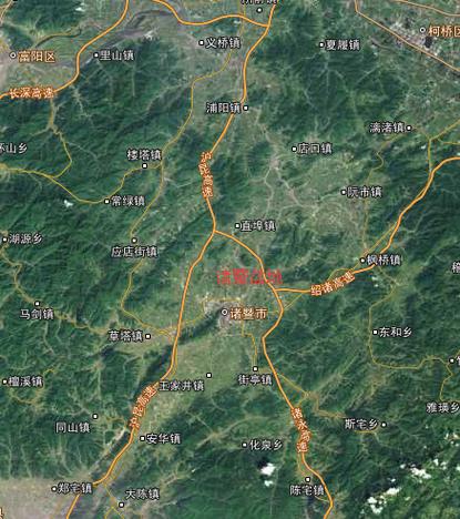 诸暨地图全图图标