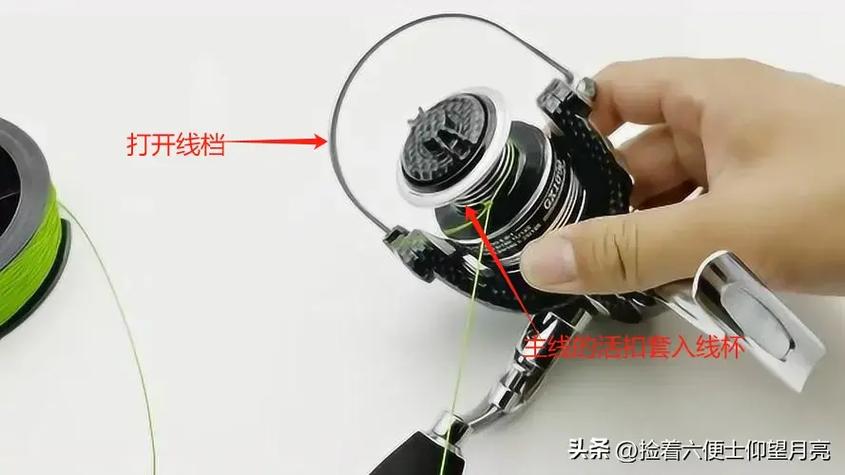 路亚竿纺车轮怎么装线图标