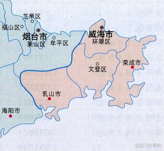 威海地图区域划分全图高清版图标