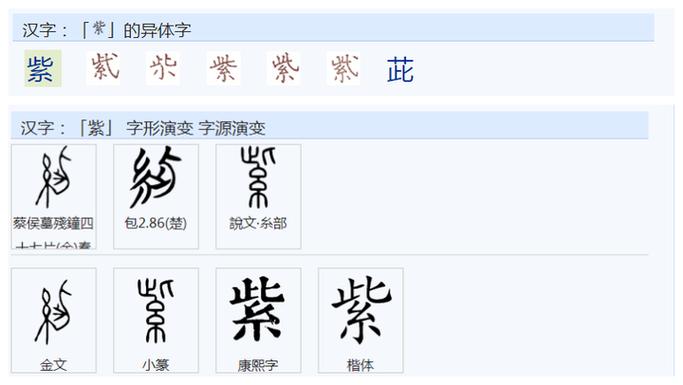 紫字的由来