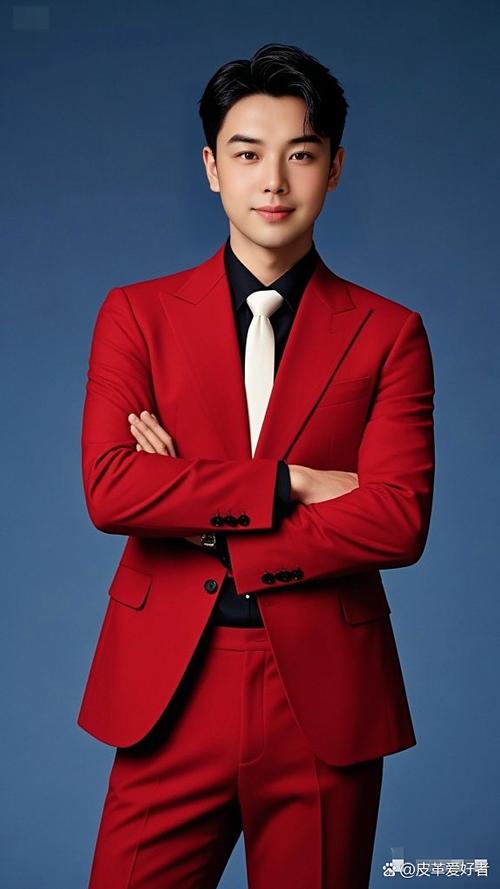 男生穿红色衣服头像图标