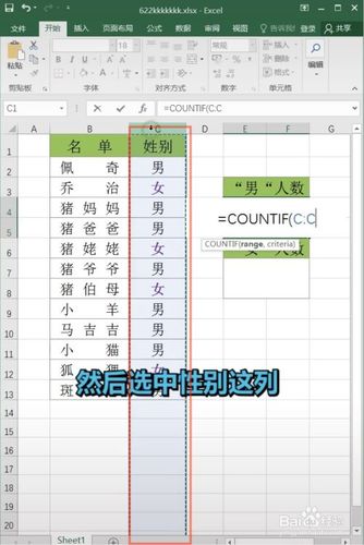 excel表格男女性别公式图标