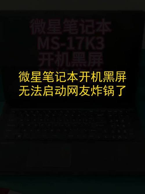 微星笔记本开始黑屏无法进入截图