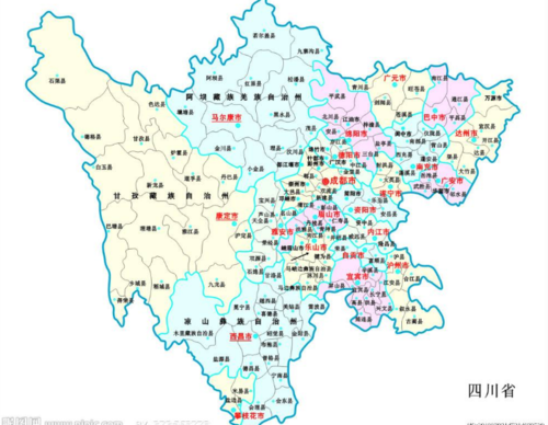 四川地图全图可放大图图标