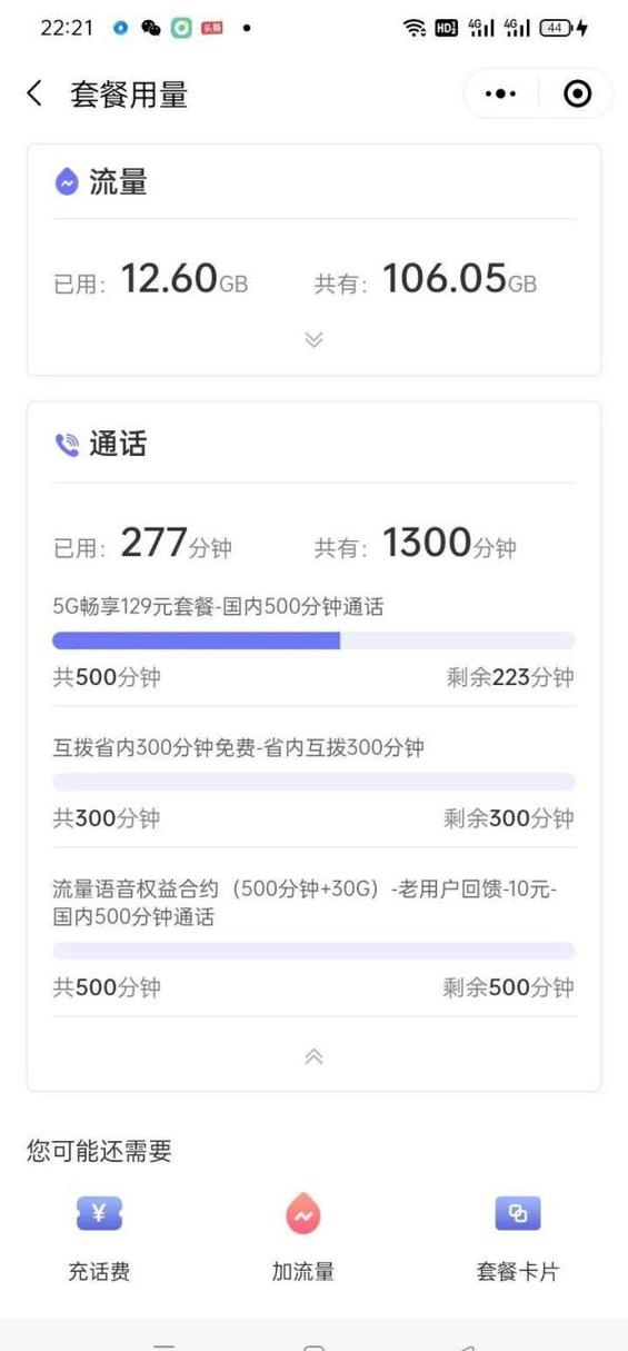 套餐流量剩余能转下月吗图标