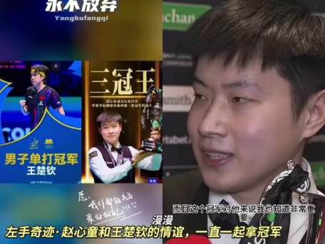 赵心童夺冠后隔空喊话王楚钦图标
