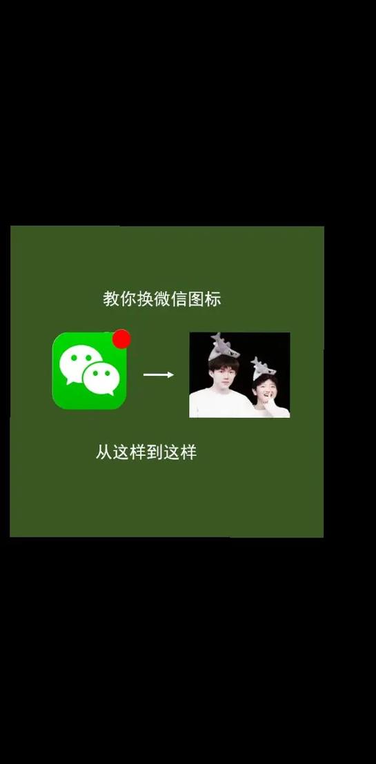 微信图标怎么变成绿色截图