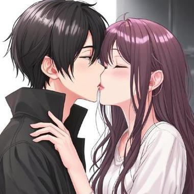 动漫人物和动漫人物亲嘴图标