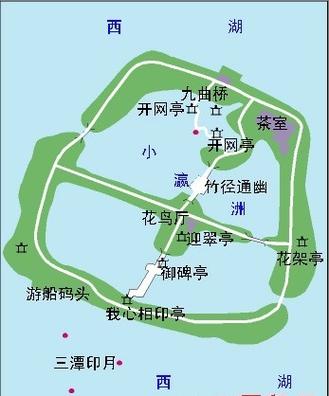 三潭印月的正确路线图图标