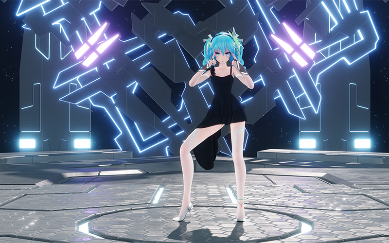 初音未来光脚跳舞图标