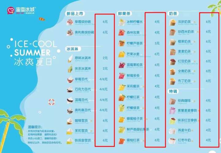 冰雪蜜城茶饮菜单图标