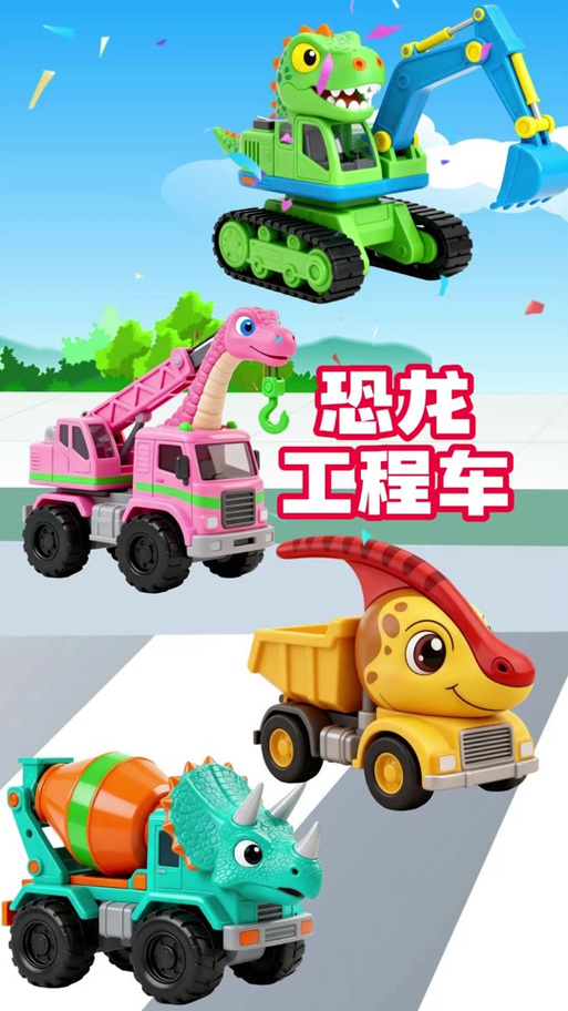 益智宝贝恐龙工程车图标