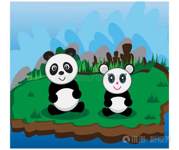 熊猫插图素材图标