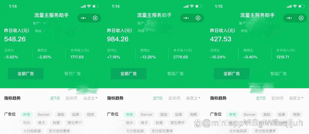 qq小程序流量主一天的收益截图