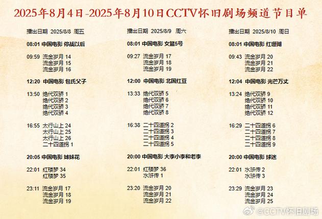 CCTV节目单截图