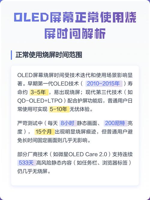 oled屏幕能用多久会烧屏截图