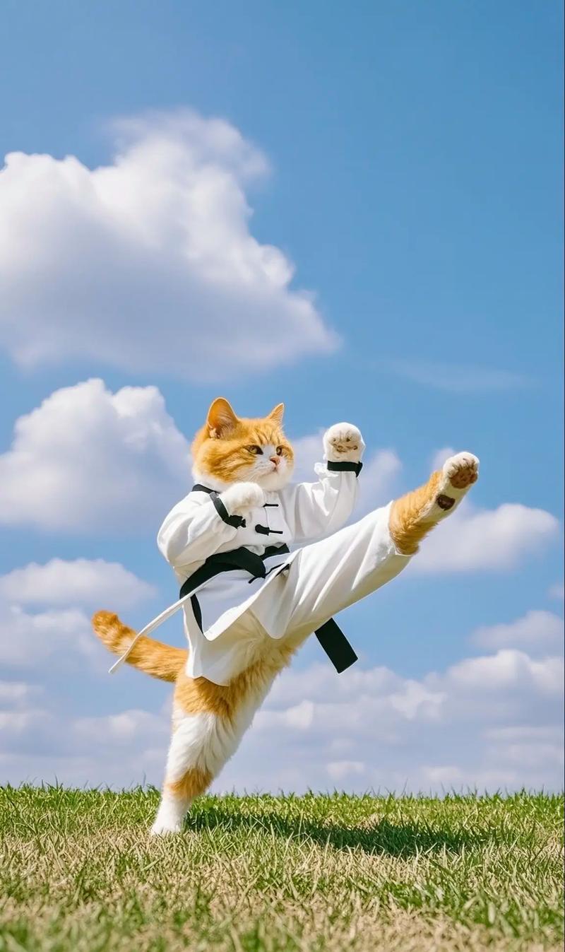 小猫攻击的姿态