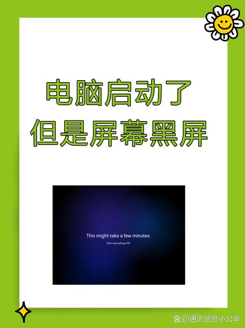 电脑启动了但是屏幕黑屏图标