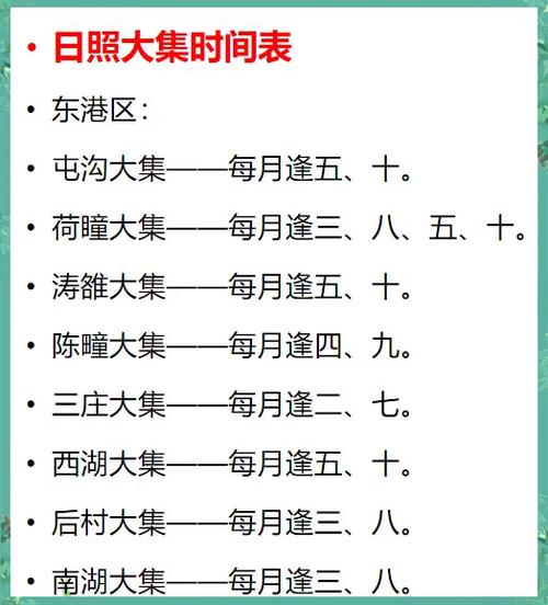 枣庄大集时间表大全图标