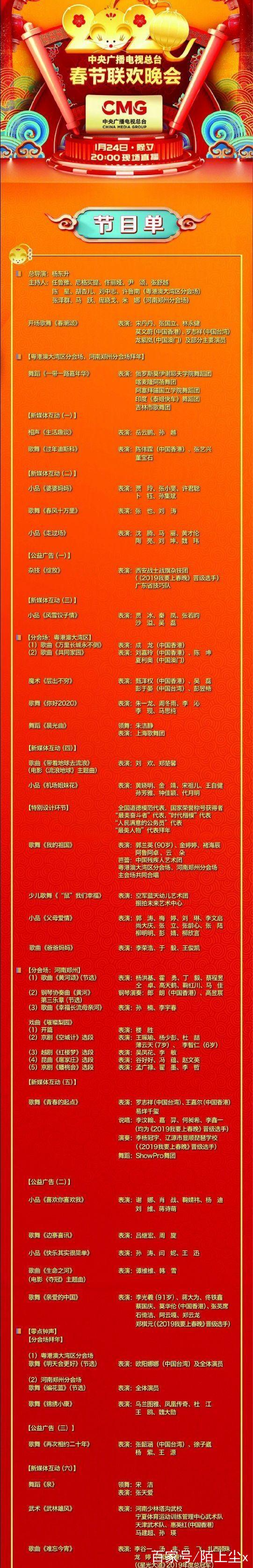 2020年央视春晚节目单公布图标