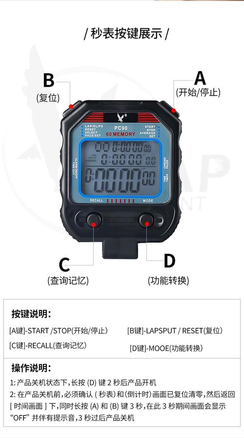 pc90秒表计时器说明书图标