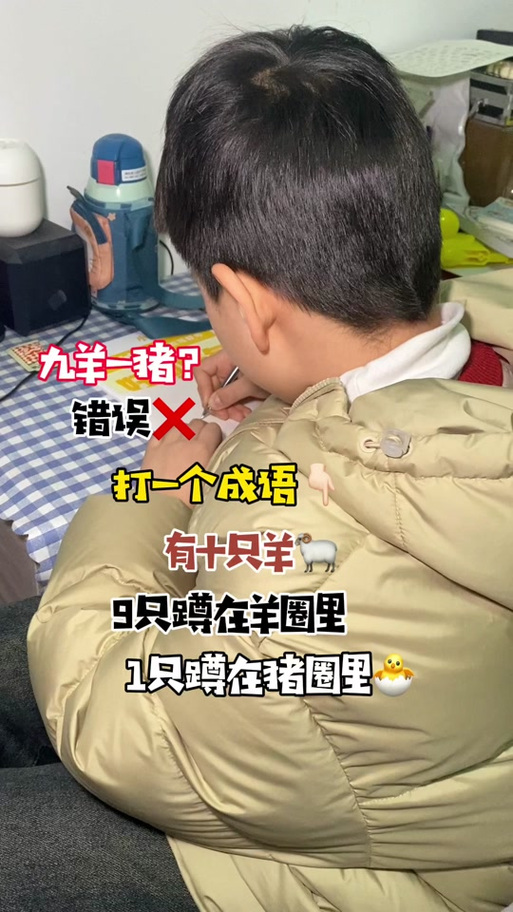 九只羊在羊圈一只羊在猪圈猜成语图标