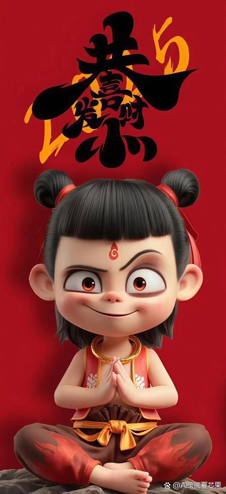 手机锁屏壁纸哪吒图标