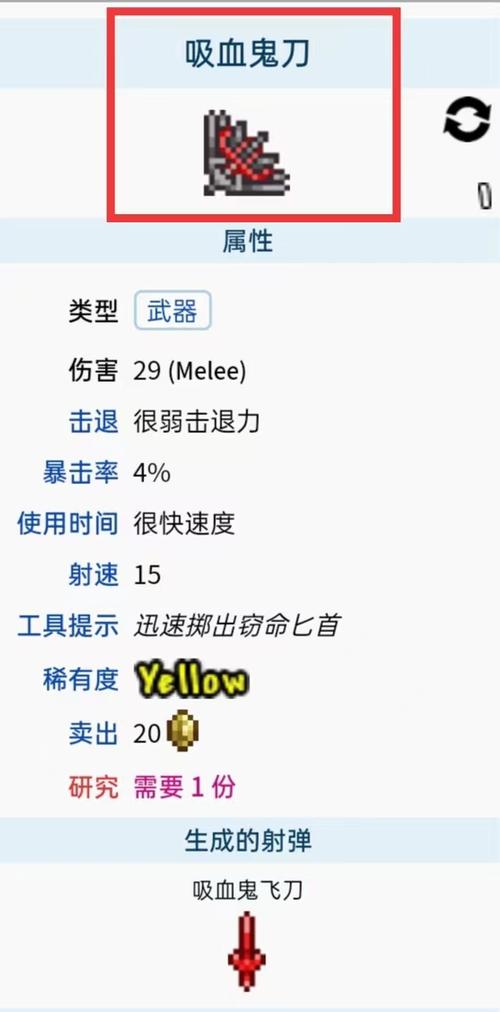 泰拉瑞亚吸血武器大全图标