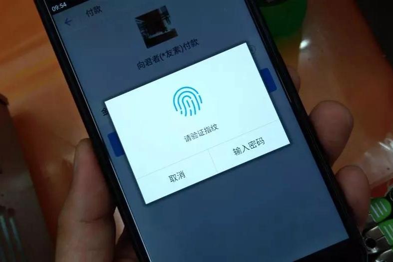 支付宝系统指纹已变更截图
