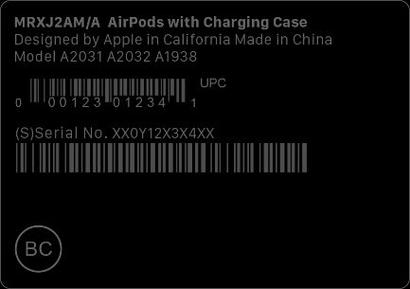airpods耳机序列号查询图标