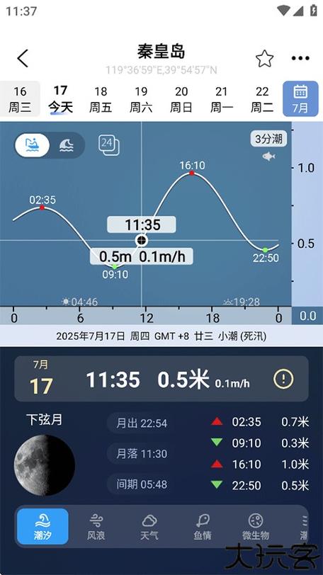 实时浪高查询截图