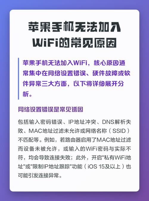 苹果手机无法加入wifi是什么原因图标