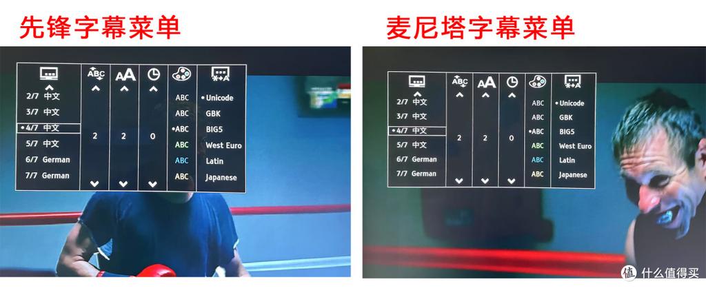 电视遥控器菜单英文截图