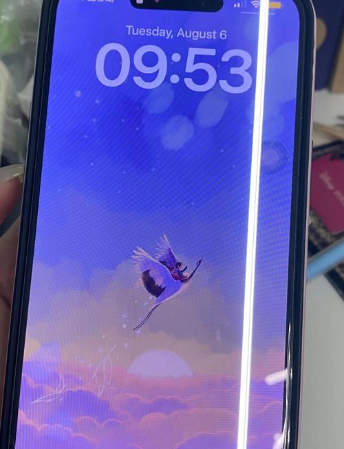 iphone屏幕有白线截图