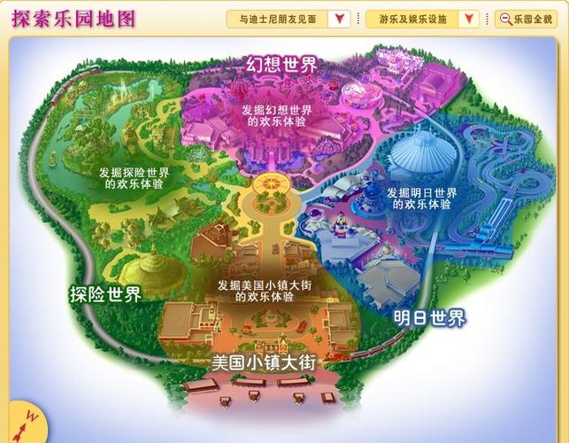 上海迪士尼游览路线图图标