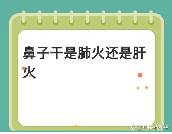 鼻子干是肺火还是肝火截图