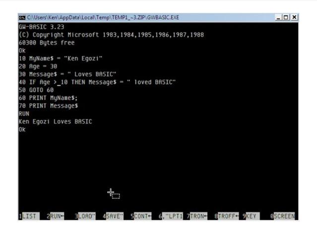 basic语言和python截图