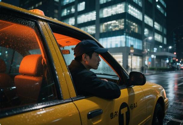夜晚的出租车司机图标