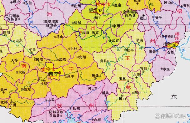 广西贵港市地图全图图标